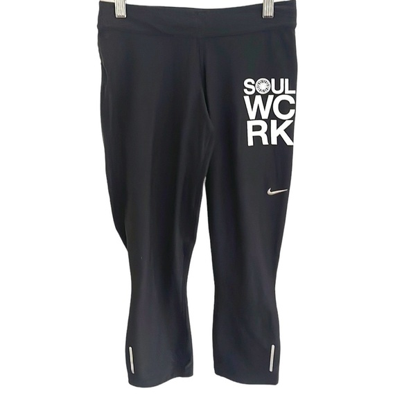 Nike | Pants & Jumpsuits | Nike Soul Cycle Black Dri Fit Cropoed ...